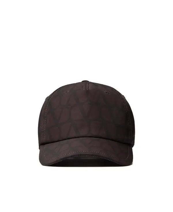 Valentino Garavani Toile Iconographe Baseball Cap In Nylon - Black