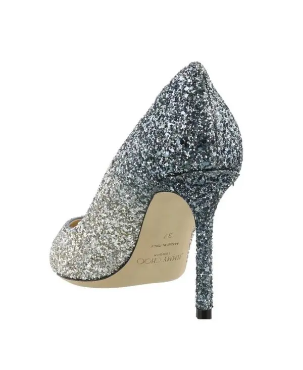 JIMMY CHOO Romy 85 Glitter Gradient Pointed Stiletto Heels