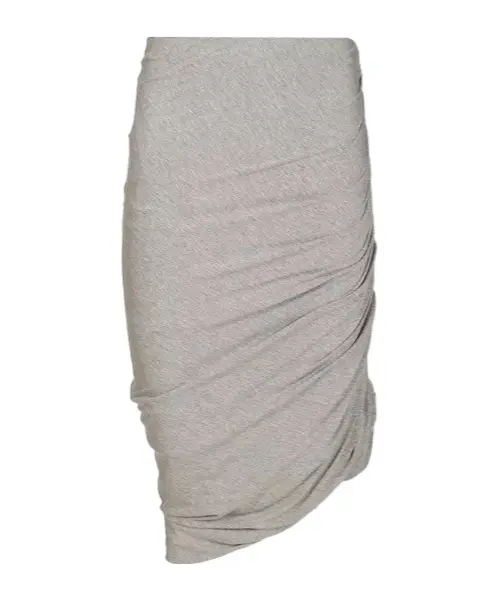 Attico Asymmetric Draped Midi Skirt