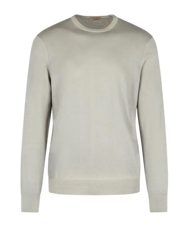 GRAN SASSO Crewneck Ribbed Jumper - Grey