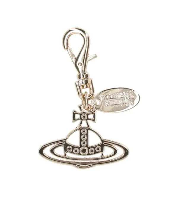 VIVIENNE WESTWOOD Logo Plaque Keychain - Nude