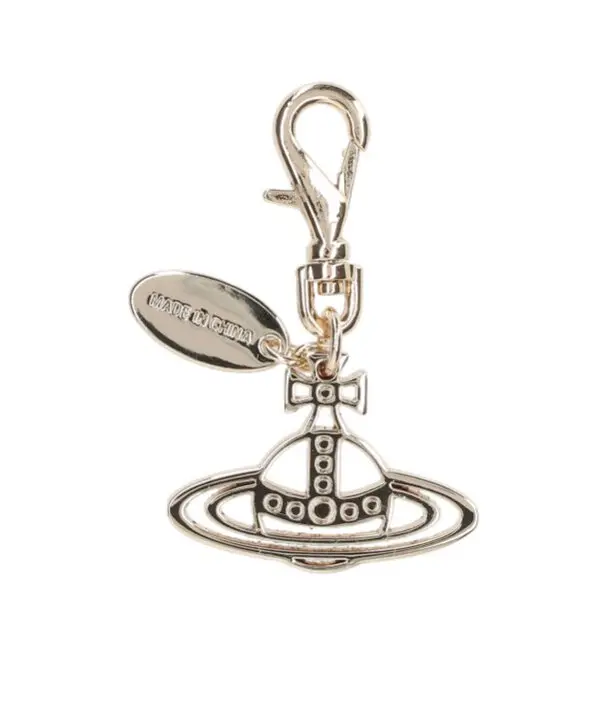VIVIENNE WESTWOOD Logo Plaque Keychain - Nude