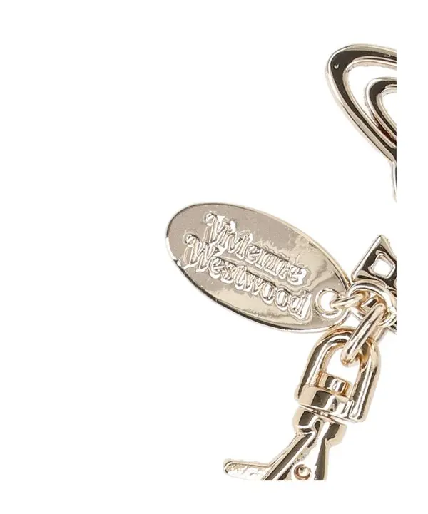 VIVIENNE WESTWOOD Logo Plaque Keychain - Nude