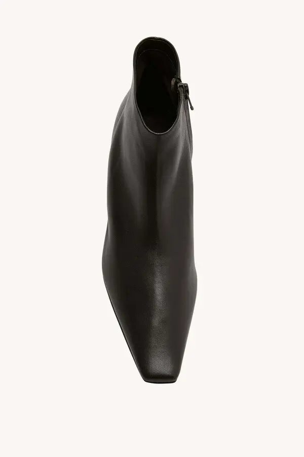 THE ROW Carla 45 Leather Boots - Lacquer Brown