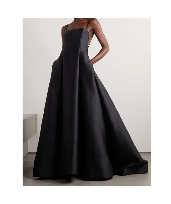 Valentino Garavani Pleated Backless Gown