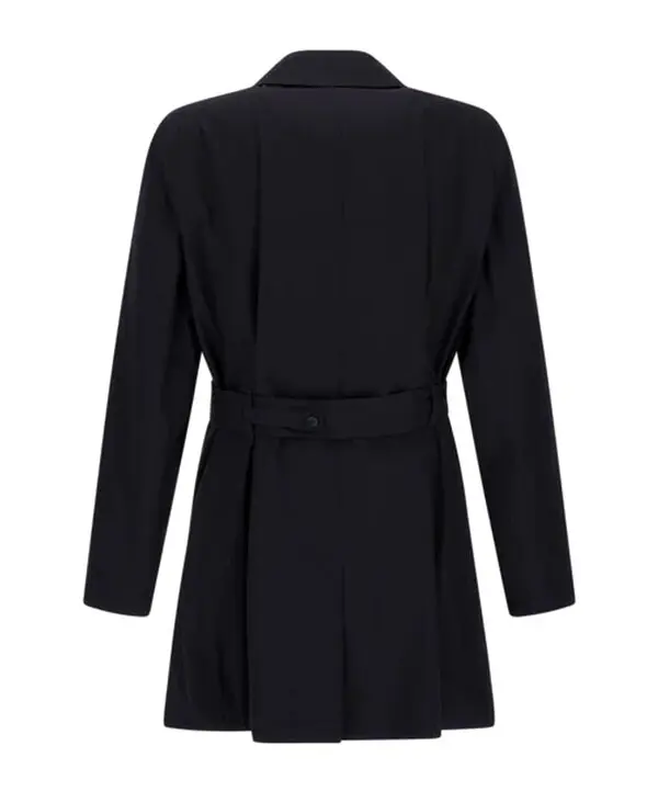 Herno Double-breasted Belted Trench Coat - Black