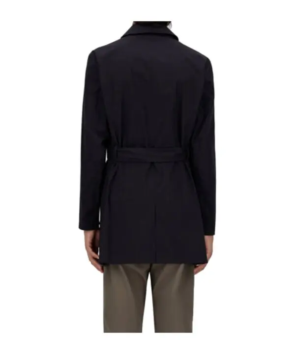 Herno Double-breasted Belted Trench Coat - Black