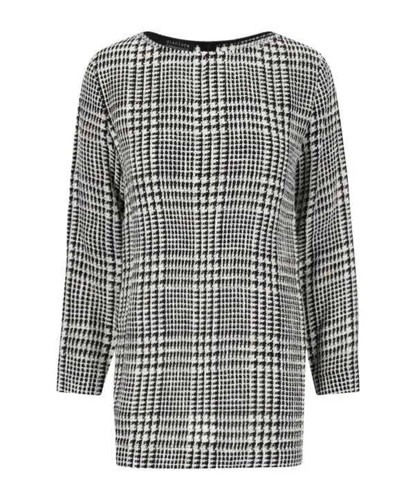 GIANLUCA CAPANNOLO Houndstooth Pattern Shift Dress