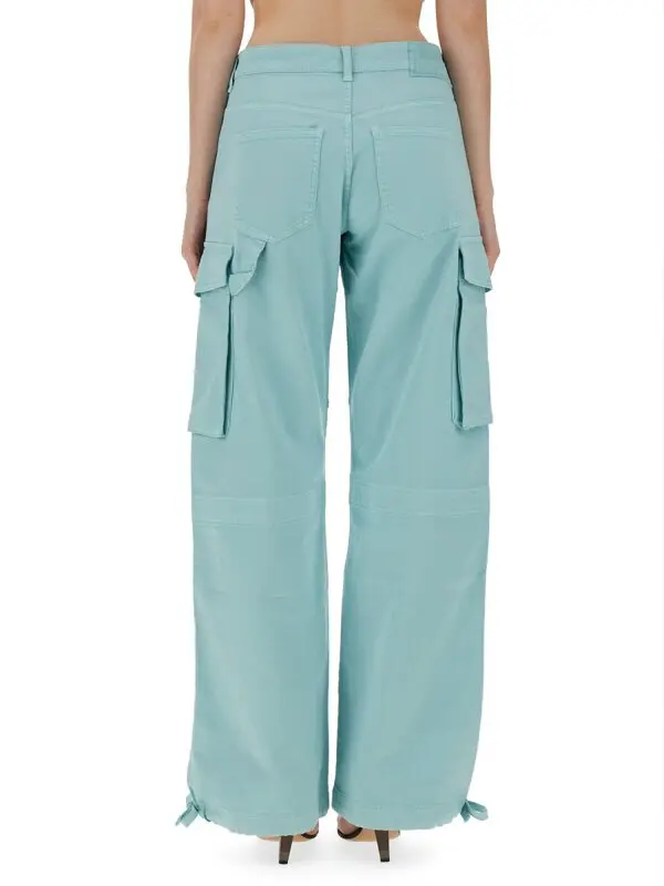 Moschino Multi-pocket Cargo Pants With Drawstring Ankles - Blue