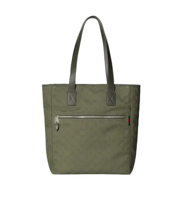 Gucci Gg Monogram Tote Bag - Forest Green