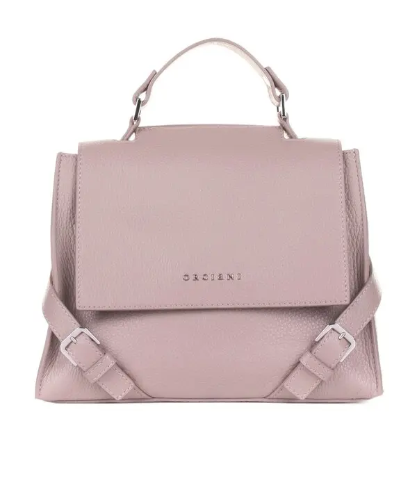 ORTIGNI Logo Rectangular Shoulder Bag - Nude