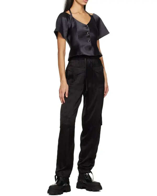 GANNI Loose Fit Cargo Trousers