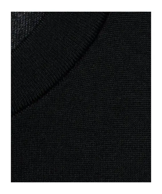 Gucci Knit Wool Sweater With Double G Embroidery - Black