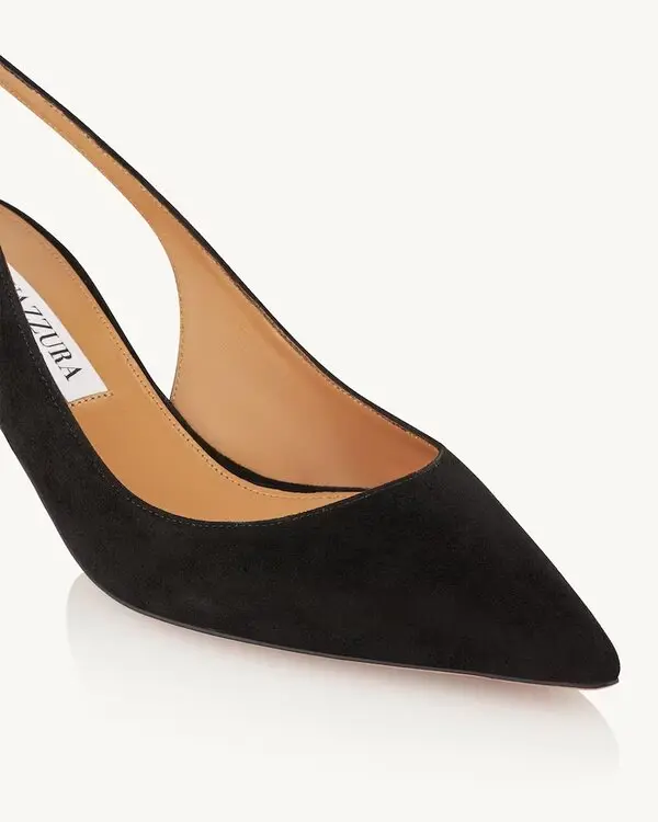AQUAZZURA Bow Detail Pointed Toe Pumps - Black
