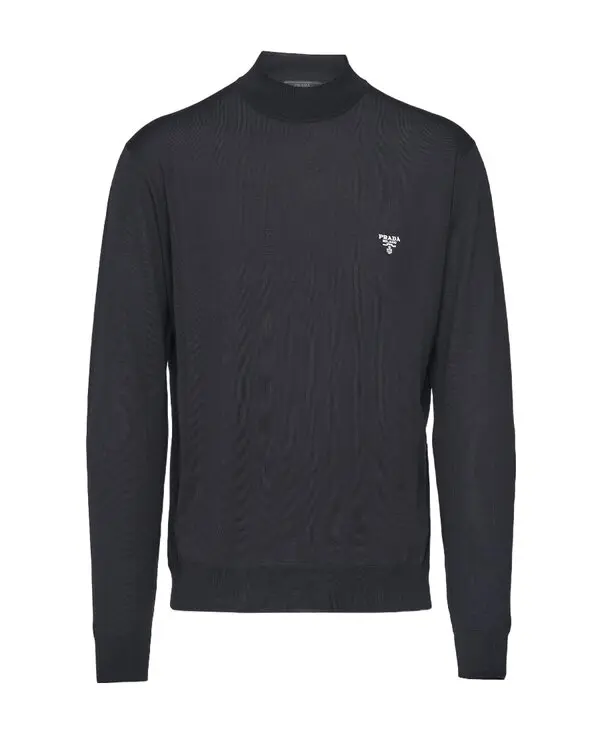 Prada Superfine Wool Turtleneck Sweater - Black