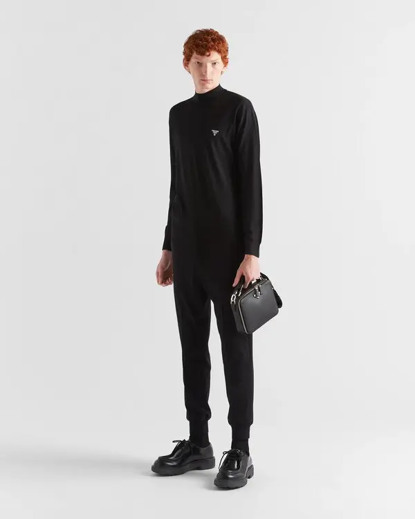 Prada Superfine Wool Turtleneck Sweater - Black