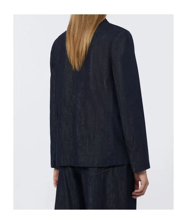 Max Mara Notched-lapel Pocket Blazer - Navy Blue