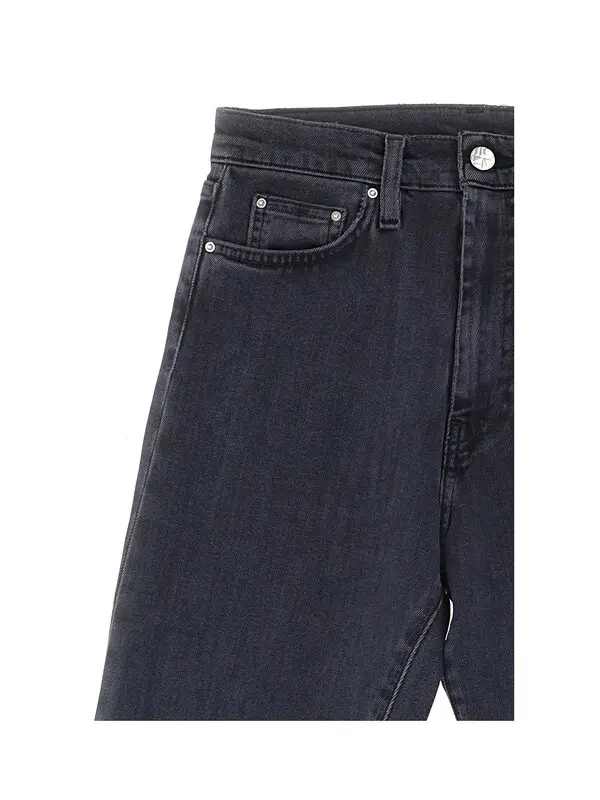 TOTEME Cropped Tapered Jeans - Grey