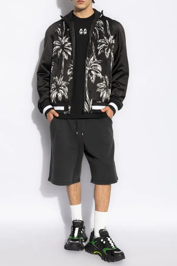 Balmain Logo Embroidered Bermuda Shorts - Black