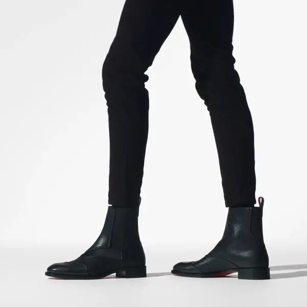 CHRISTIAN LOUBOUTIN Boabi Leather Chelsea Boots