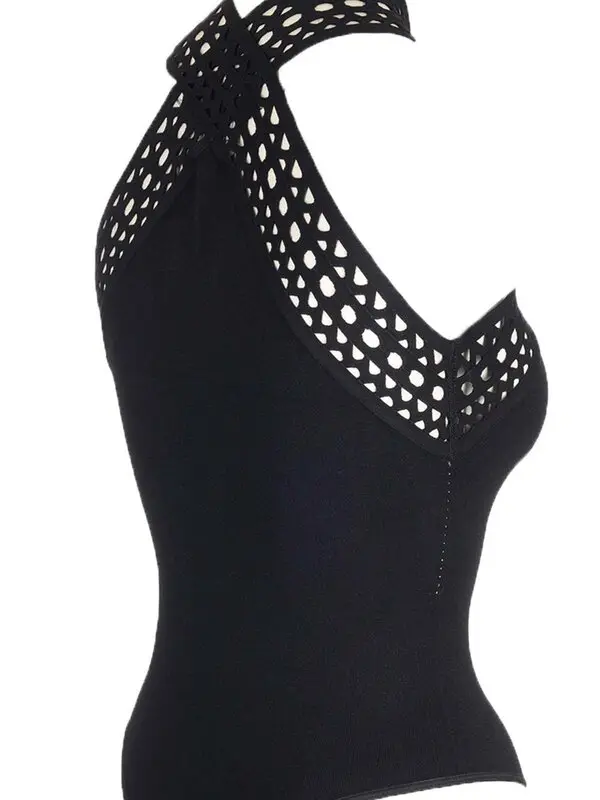 Alaïa Halterneck Cut-out Bodysuit