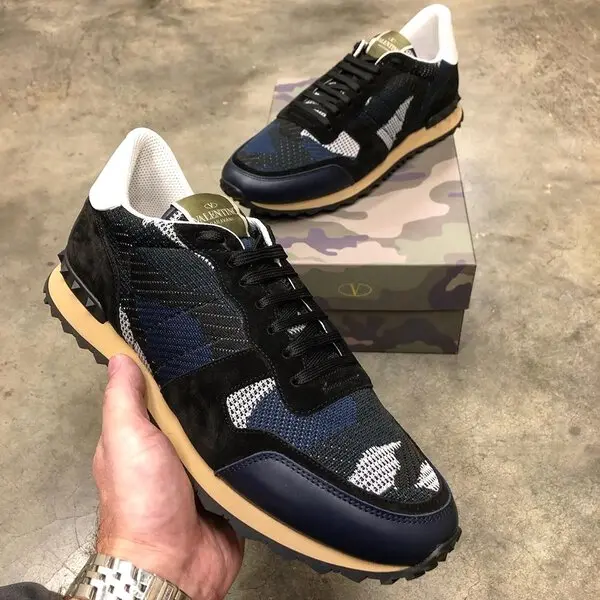 Valentino Garavani Rockrunner Camouflage-print Sneakers