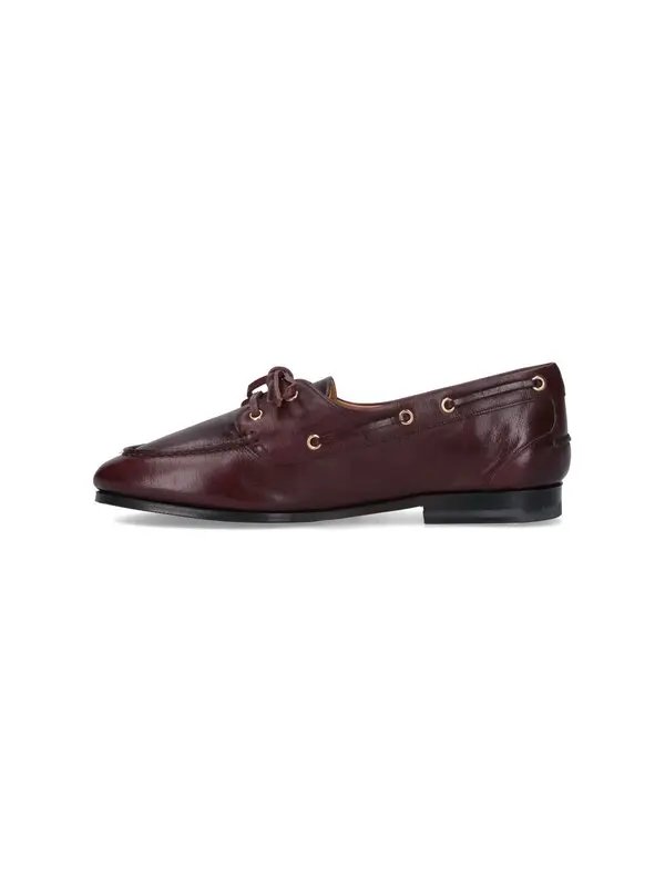 Bally Lace-up Round Toe Flats
