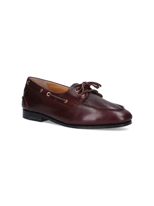 Bally Lace-up Round Toe Flats