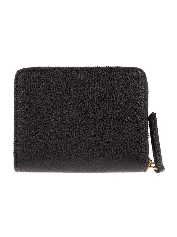 Mulberry Logo Plaque Zipped Purse - Black