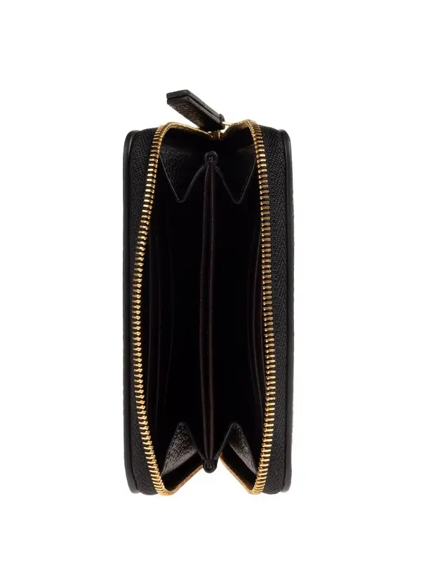 Mulberry Logo Plaque Zipped Purse - Black