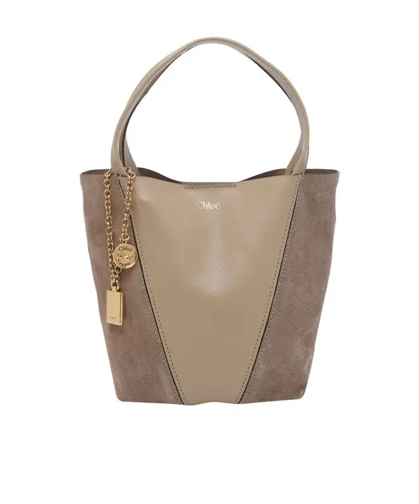 Chloé Leather And Suede Tote Bag - Brown