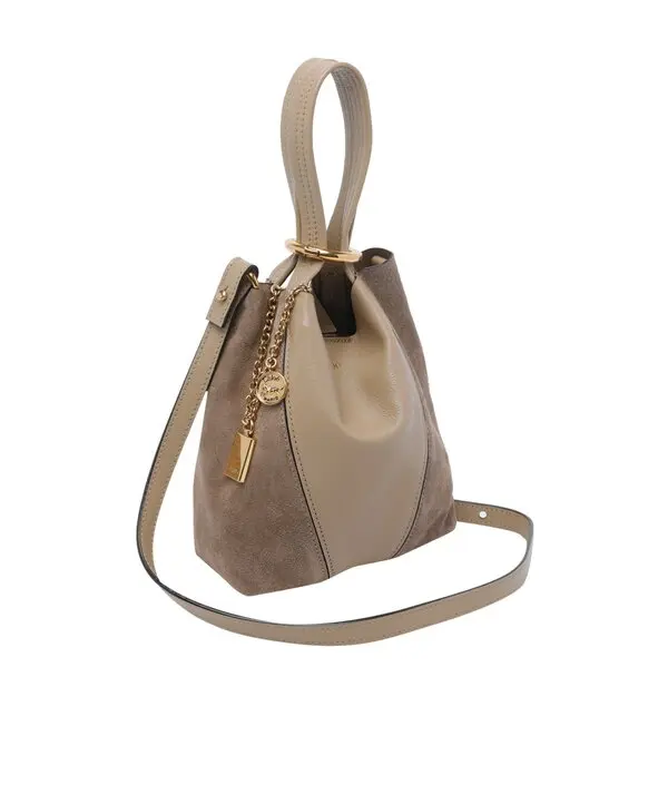Chloé Leather And Suede Tote Bag - Brown