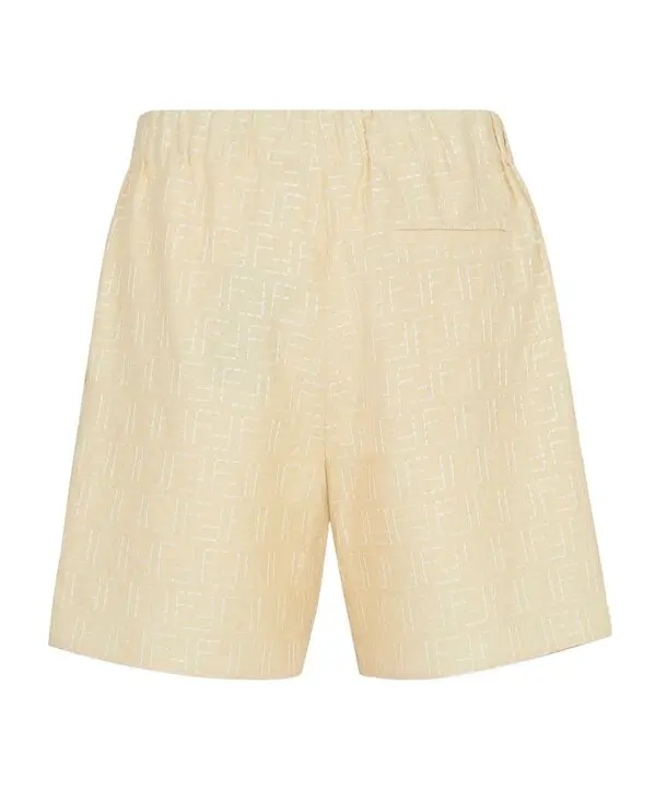 Fendi Ff Jacquard Bermuda Shorts - Nude
