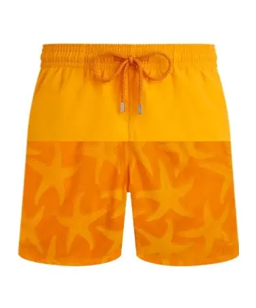 Vilebrequin Drawstring Swim Shorts With Engraved Zamac Toe - Mango/orange