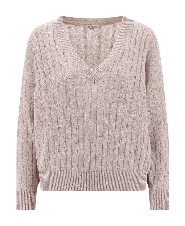 Brunello Cucinelli Sequin Embellished Knitted Jumper