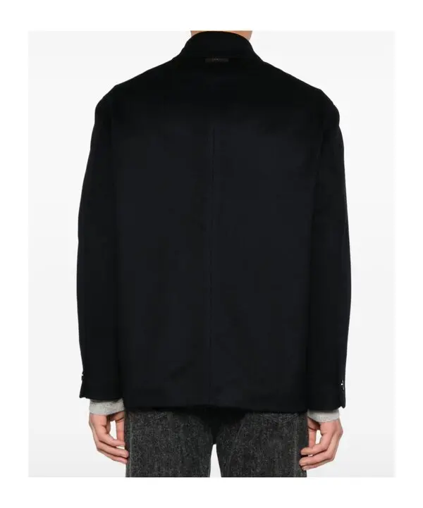 LARDINI Patch-pocket Shirt Jacket - Blue