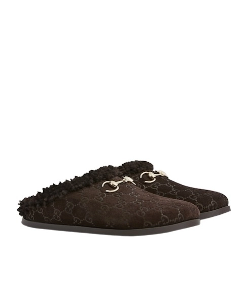 Gucci Monogrammed Slip-on Sandals