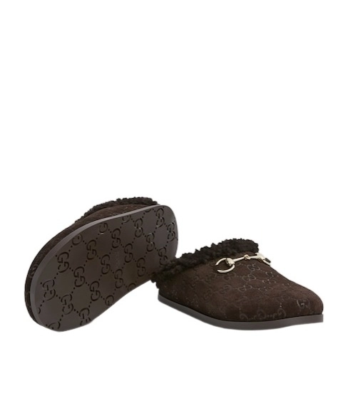 Gucci Monogrammed Slip-on Sandals