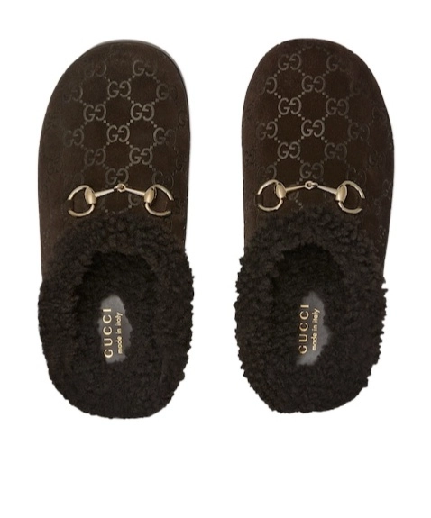 Gucci Monogrammed Slip-on Sandals