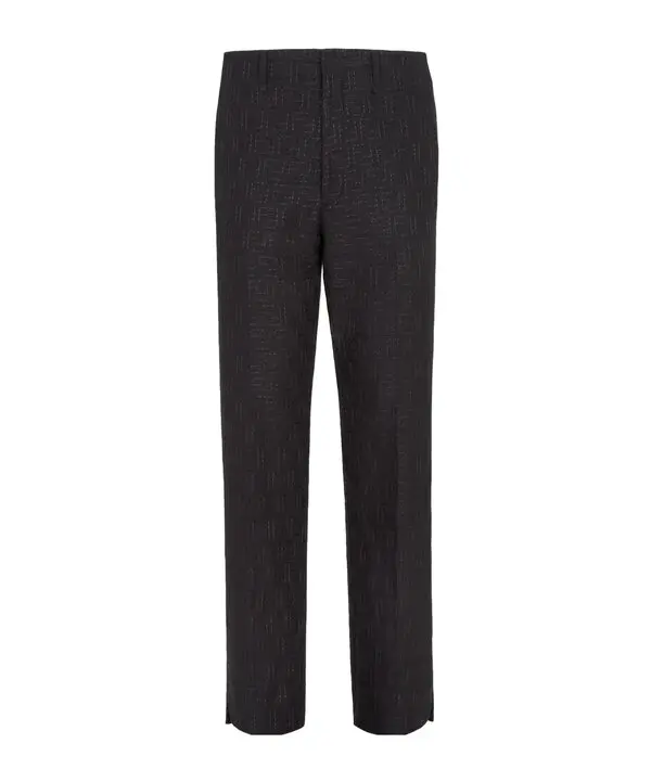 Fendi Ff Jacquard Tailored Trousers