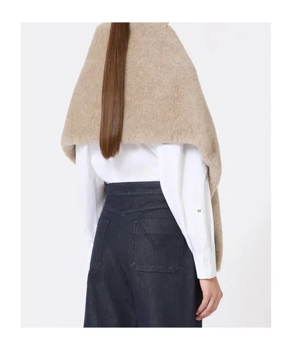 Max Mara Alpaca Wool And Cashmere Teddy Bear Shawl
