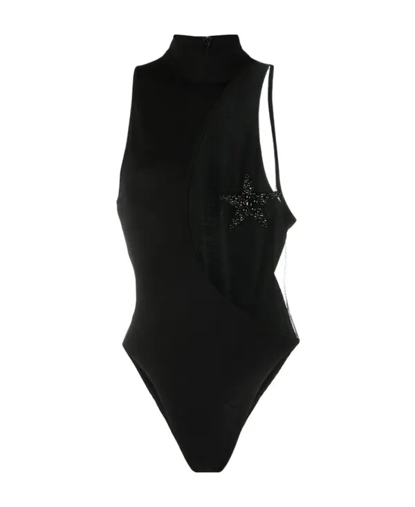 David Koma Star Detail Cut-out Jumpsuit - Black
