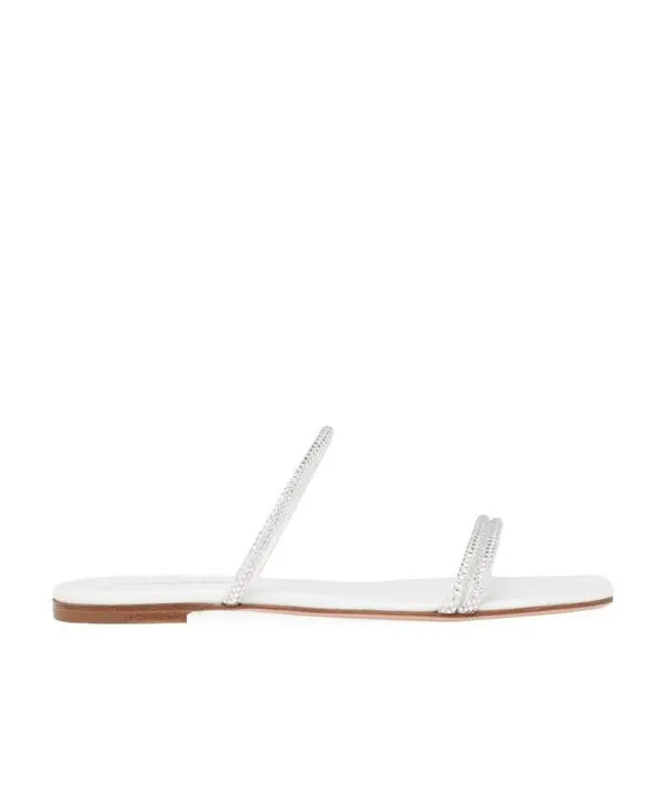 GIANVITO ROSSI Cannes Embellished Slip-on Sandals