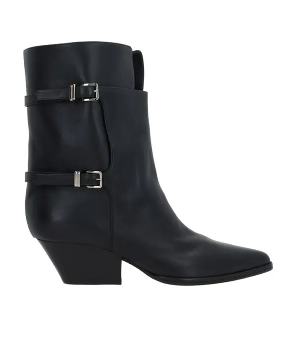 SERGIO ROSSI Pointed Toe Buckled Ankle Boots