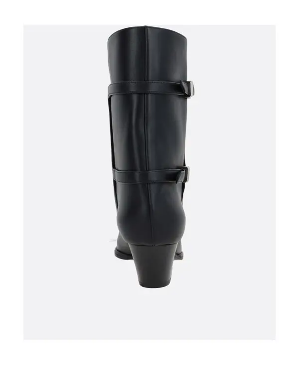 SERGIO ROSSI Pointed Toe Buckled Ankle Boots