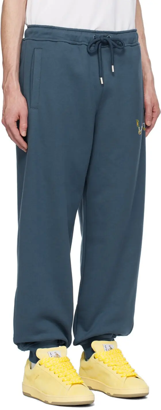 LANVIN Logo-print Cotton Track Pants