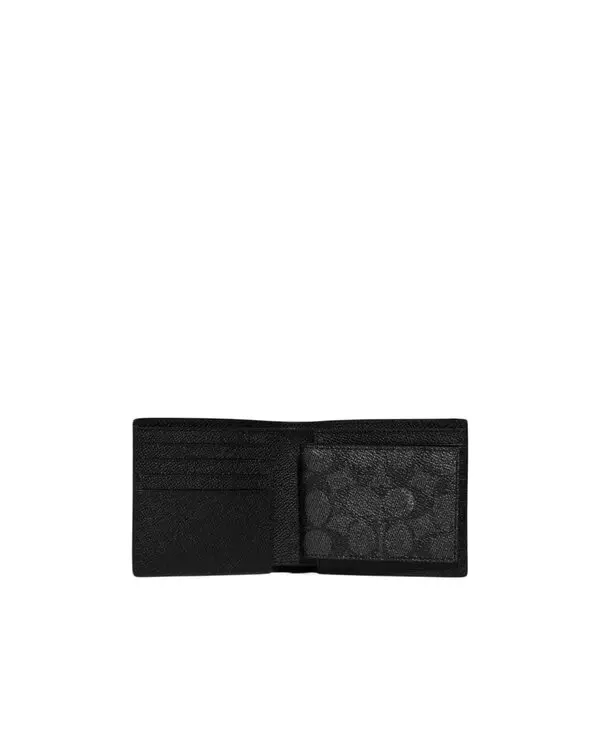 COACH Logo-plaque Wallet - Black