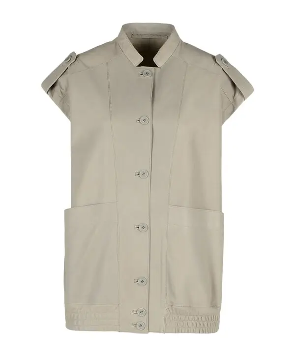SALVATORE SANTORO Sleeveless Leather Jacket