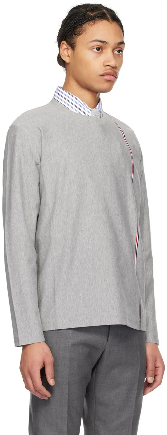 Thom Browne Rwb Striped Long-sleeved T-shirt