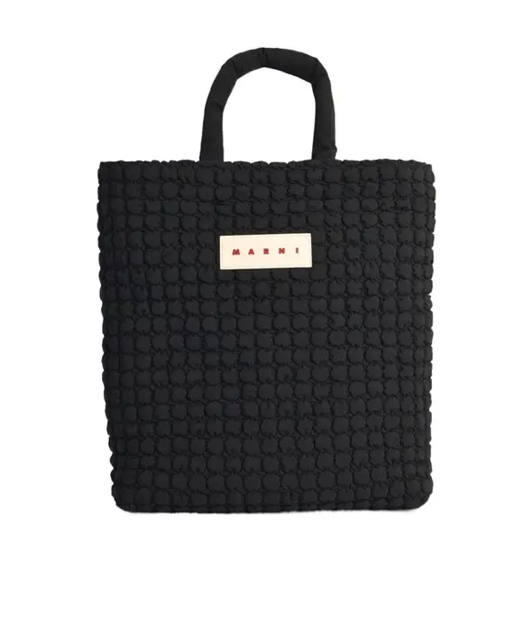 Marni Logo Patch Tote Bag - Black